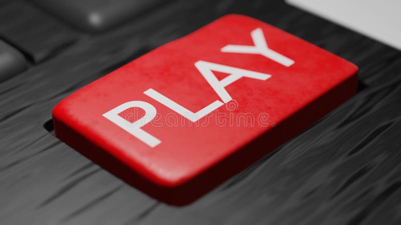 Pressing a Play Button on the Keyboard. Stock Footage - Video of games ...