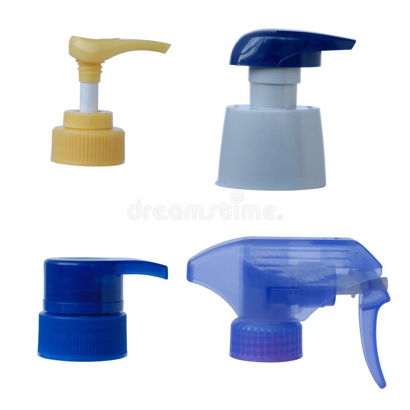 Pressing Pump Bottle of Liquid Stock Image - Image of health, push ...