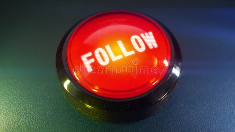 Pressing the Big Red Button Labeled with the Message Follow Stock Video ...