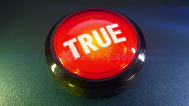 Pressing the Big Red Button Labeled with the Message True Stock Video ...