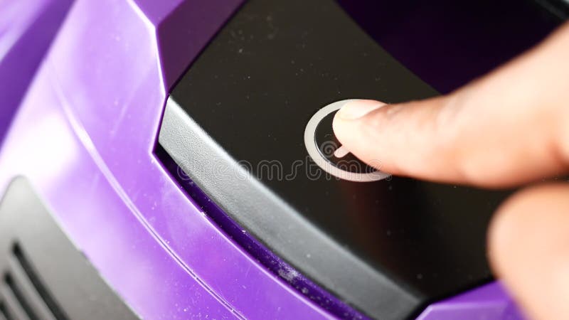 Pressing Start Button on Vacuum Cleaner. Stock Video - Video of hand ...