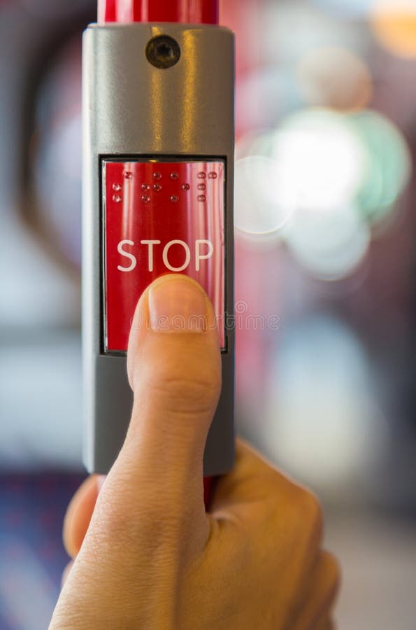 Bus stop button stock image. Image of urban, route, inscription - 14006601