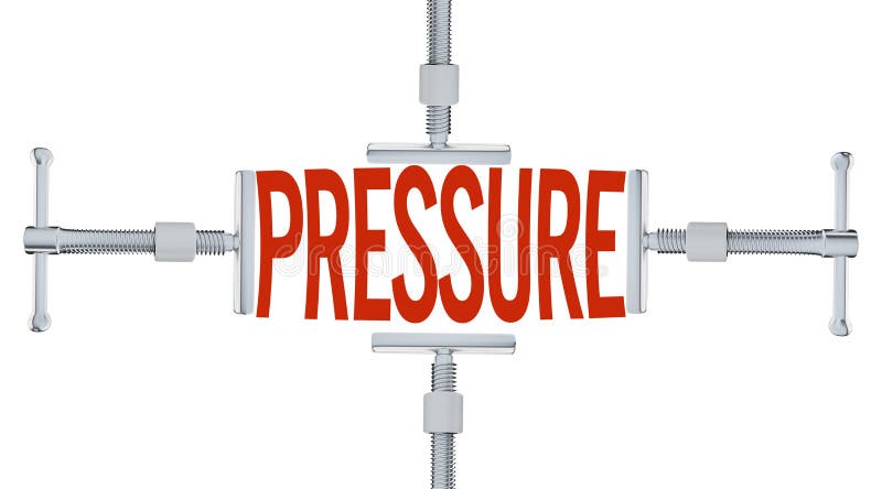 Pressure Concept Render Illustration on White Stock Illustration ...