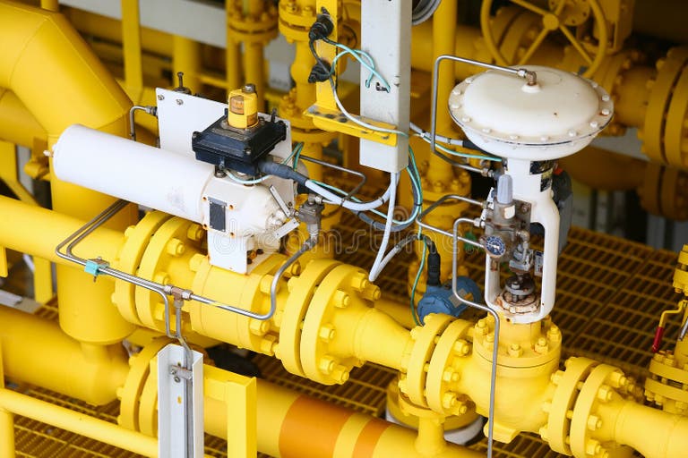 Pressure Control Valve in Oil and Gas Process and Controlled by Program ...