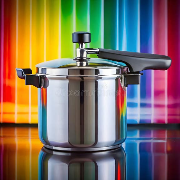 Pressure Cooker with Color Background Stock Illustration - Illustration ...
