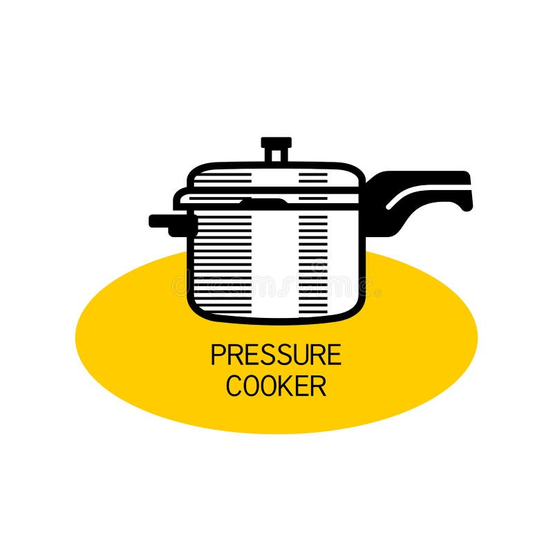 Pressure Cooker for Cooking Outline Vector for Packaging Design Stock ...