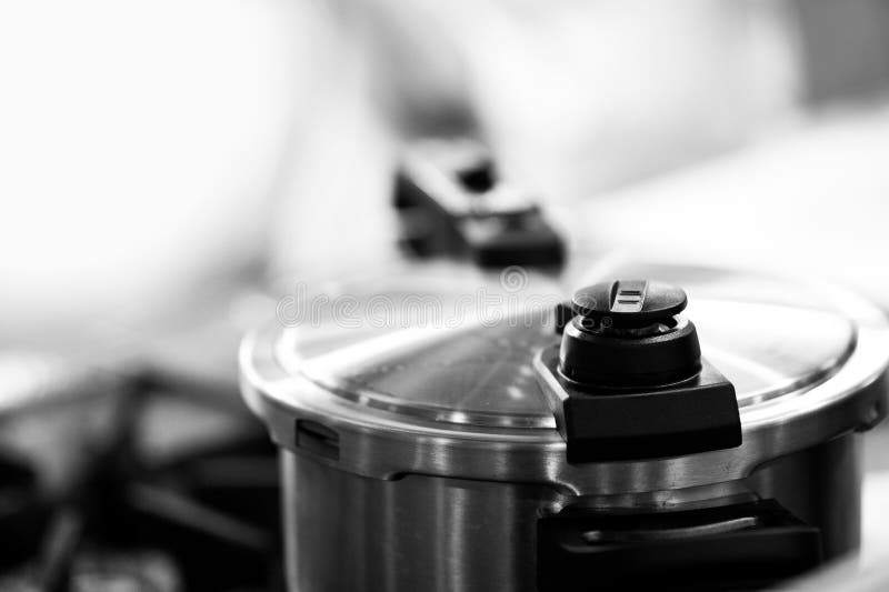 Pressure Cooker Steam Over Cooking in a Kitchen Stock Image - Image of ...