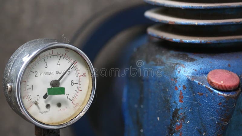 Pressure Gauge in a Factory, Arrow Movement on an Industrial Pressure ...