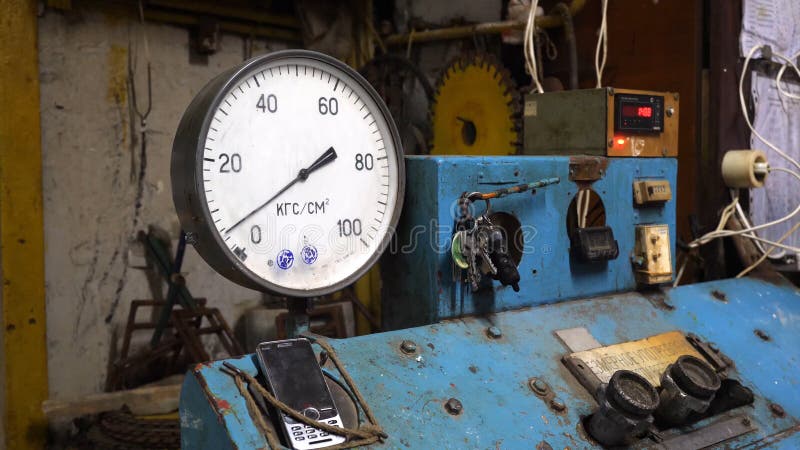 Pressure Gauge on Control Panel. Pressure Gauge or Pressure Indicator ...