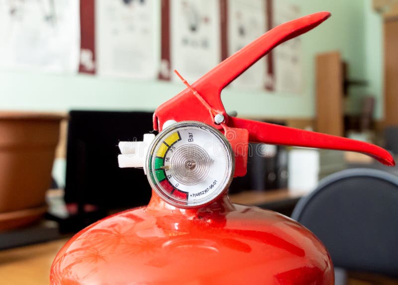 Pressure Gauge on the Fire Extinguisher Tool Stock Image - Image of ...