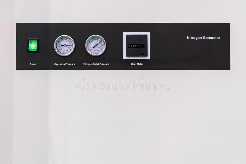 Pressure Gauge - Hour Meter and Switch Electric Power on Off Install at ...