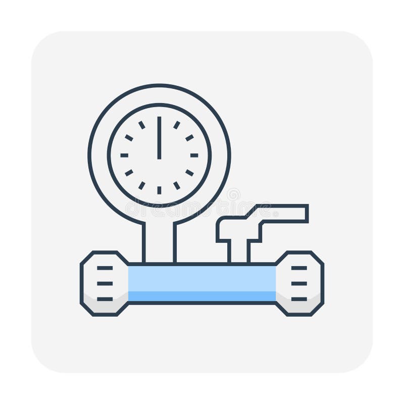 Pressure gauge icon stock vector. Illustration of electrical - 153524820