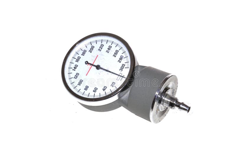 Pressure Gauge Isolated on White Background Stock Photo - Image of ...
