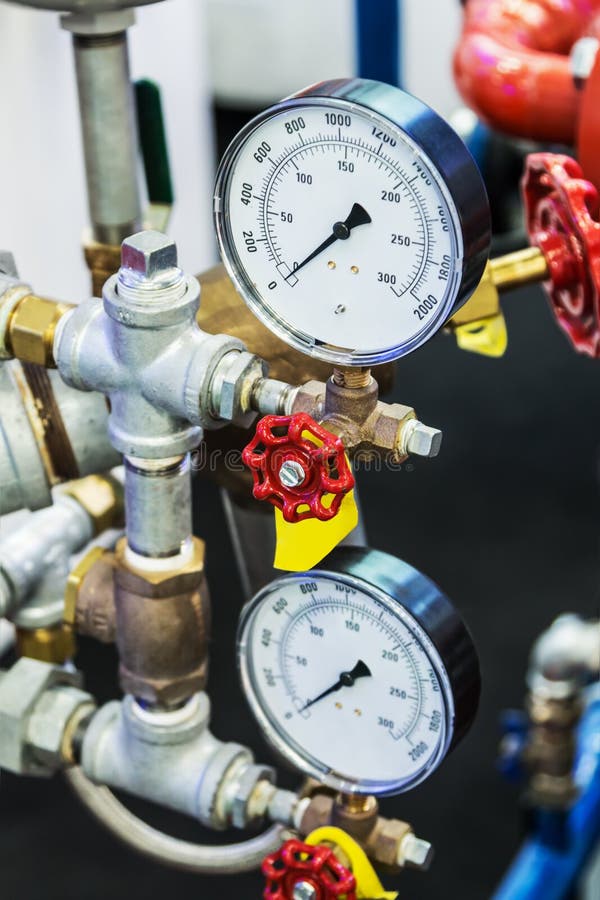 Pressure Gauge, Fittings And Valve, Pipes And Adapters. Plumbing ...