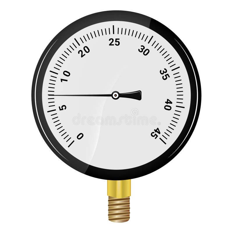 Pressure Gauge. Vector Image Stock Vector - Illustration of indicate ...