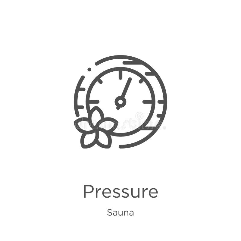 Pressure Icon Vector from Sauna Collection. Thin Line Pressure Outline ...