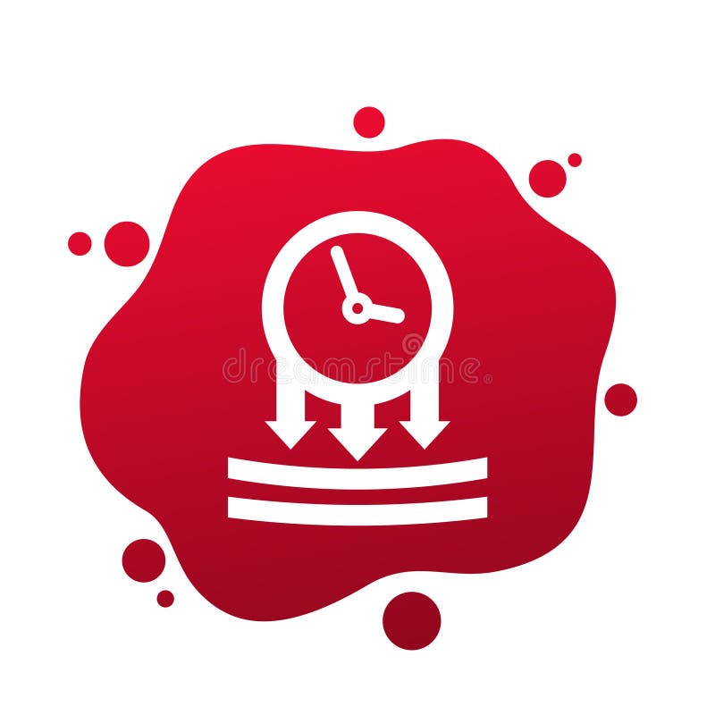 Pressure or Impact Icon with a Clock, Vector Stock Vector ...