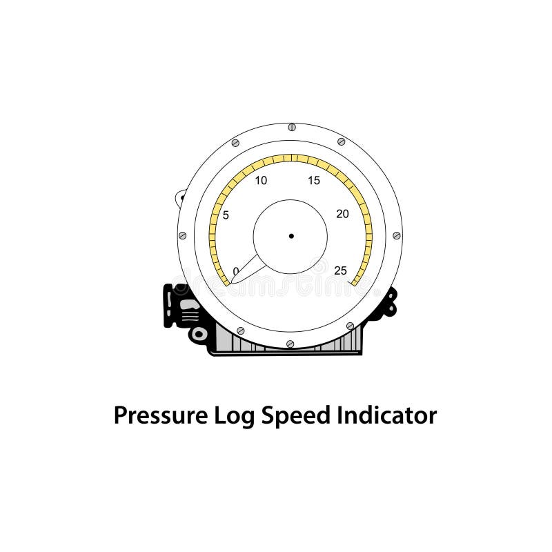 Pressure Log Speed Indicator Stock Illustration - Illustration of icon ...