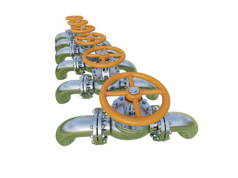 Pressure Manual Gate Valve for Piping Work Stock Illustration ...