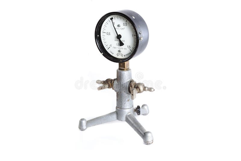 The Pressure Measurement Device Isolated on a White Background Stock ...