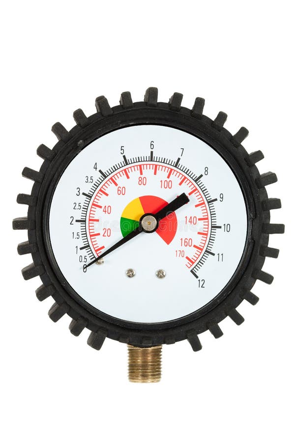 Pressure Meter Isolated (isolated) Stock Image - Image of pressure ...