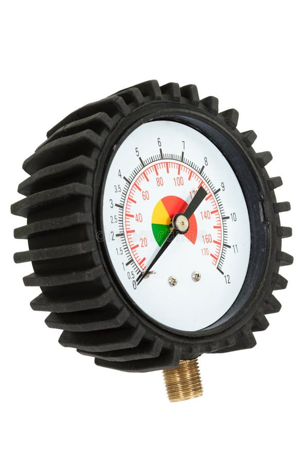 Pressure meter (isolated) stock image. Image of gage - 23054393
