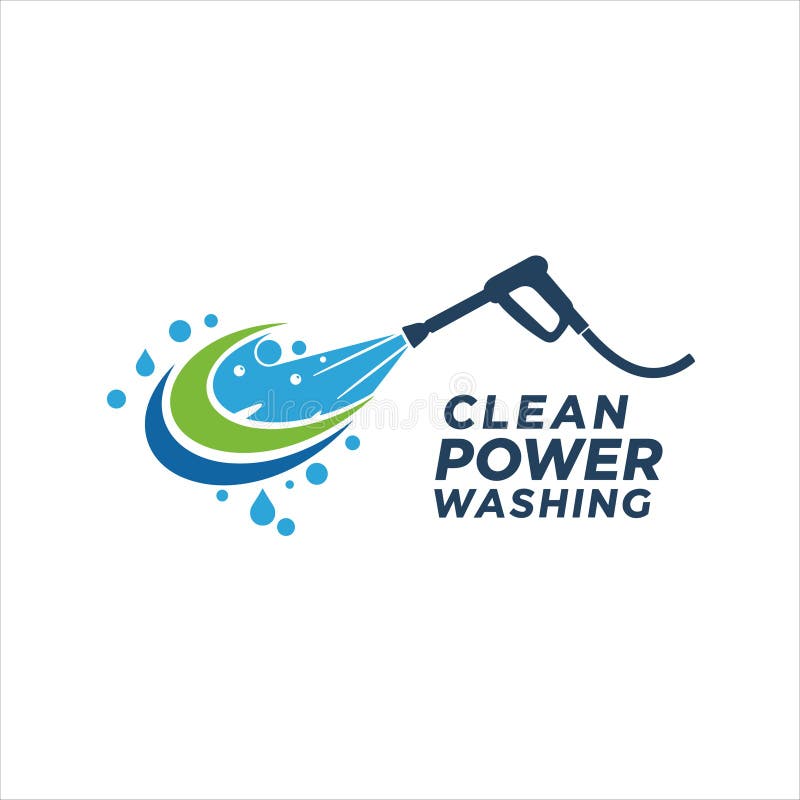 Pressure Power Wash Spray Logo Design Stock Vector - Illustration of ...