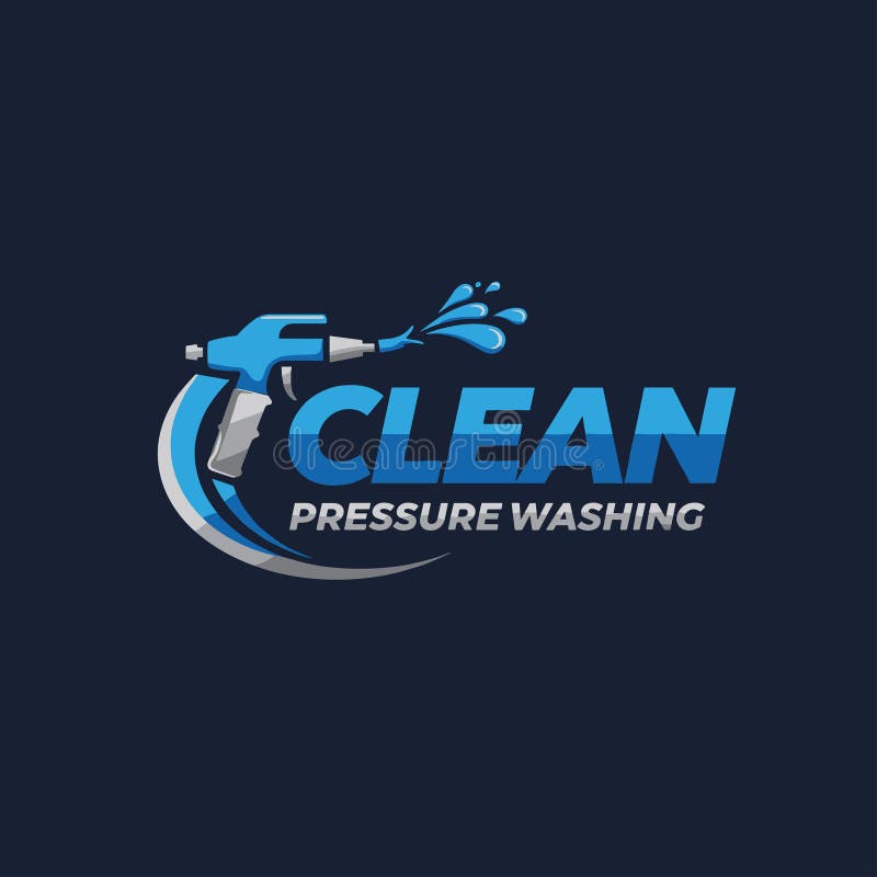 Pressure Power Wash Spray Logo Design Stock Vector - Illustration of ...