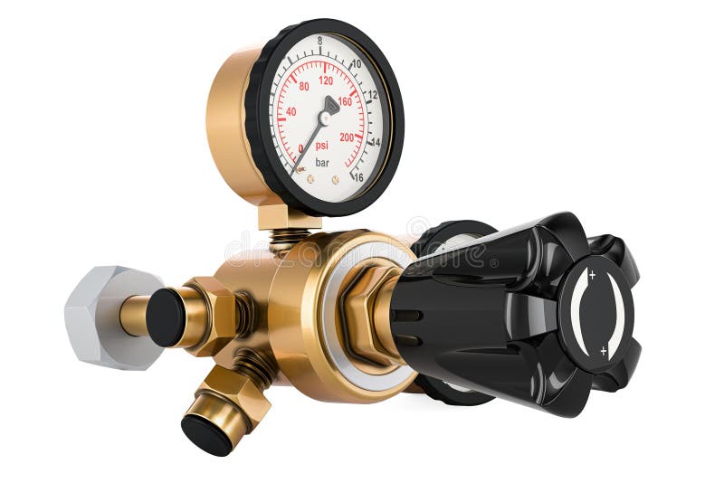 Pressure Regulator with Reducing Valve. 3D Rendering Stock Illustration ...
