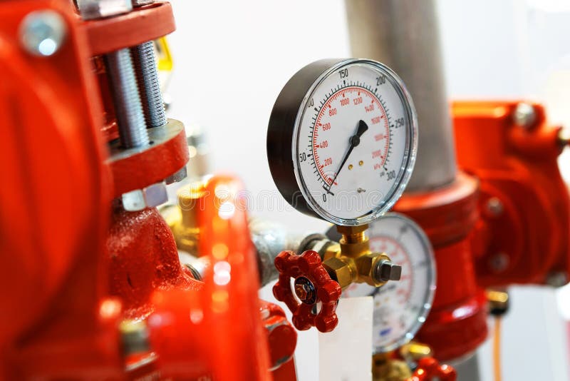 Pressure Sensor in the Heating System. Close-up Stock Image - Image of ...