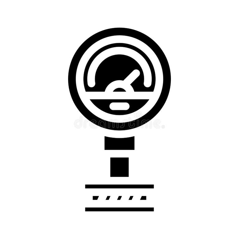 Pressure Sensor Module Glyph Icon Vector Illustration Stock Vector ...