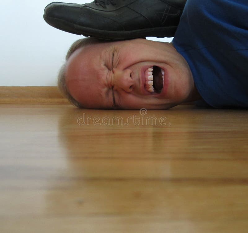 Pressure stock photo. Image of face, submission, shoe - 46893536