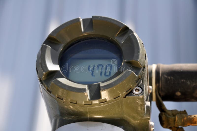 The Pressure Transmitter Installed on Process Equipment Stock Image ...