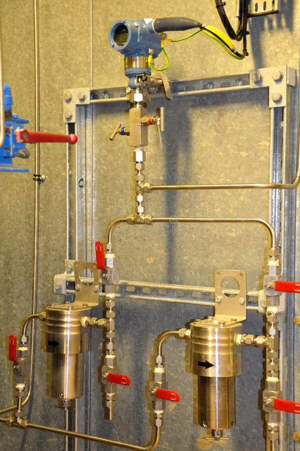 The Pressure Transmitter Installed on Process Equipment Stock Image ...