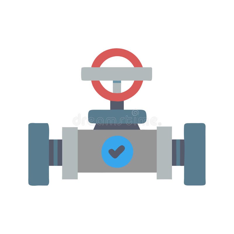 Pressure Valve Icon for Fluid Control Stock Vector - Illustration of ...