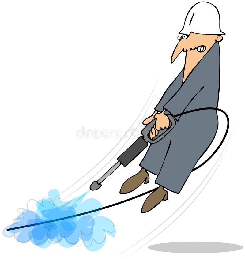 Pressure washer stock illustration. Illustration of spraying - 858797