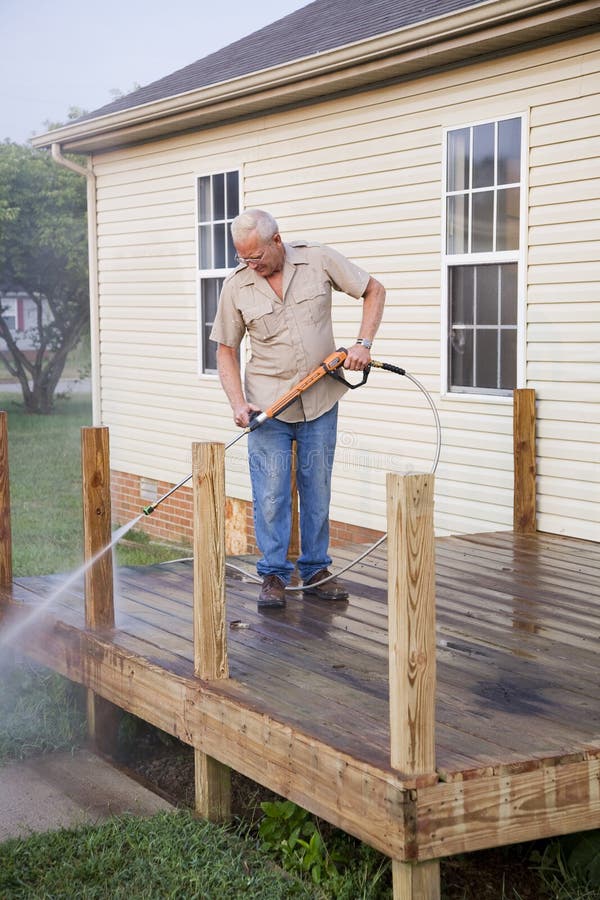 Pressure washing deck stock photo. Image of deck, pressure - 4161598