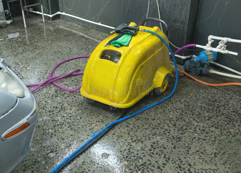 Pressure Water Machine in a Car Station Stock Photo - Image of ...