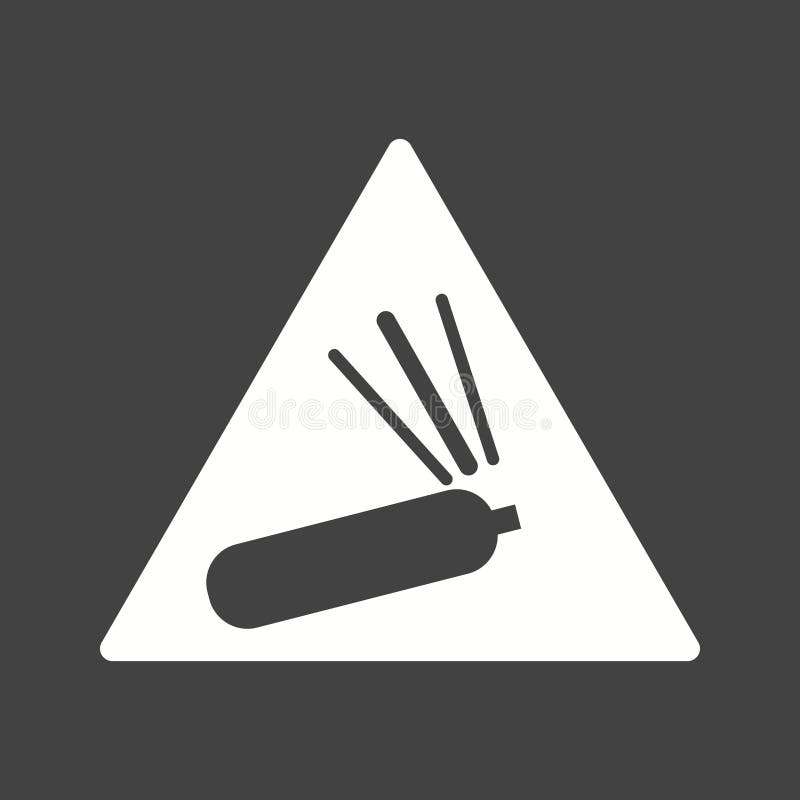 Pressurized Cylinder Symbol Sign,Vector Illustration, Isolate on White ...