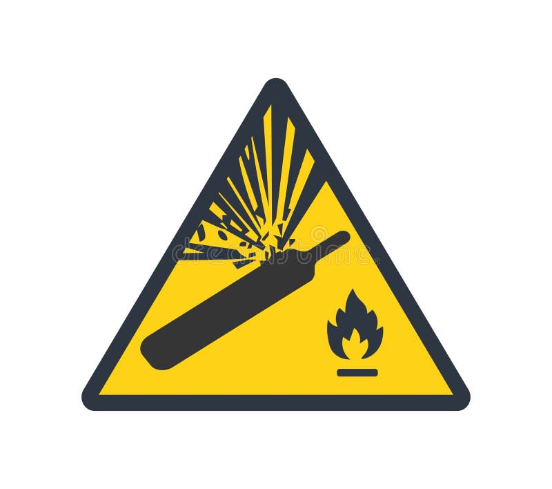 Pressurized Cylinders Symbol Stock Vector - Illustration of silhlouette ...