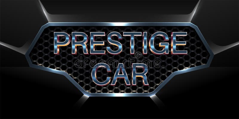 Prestige Car Logo 3d Text Effect Stock Illustration - Illustration of ...