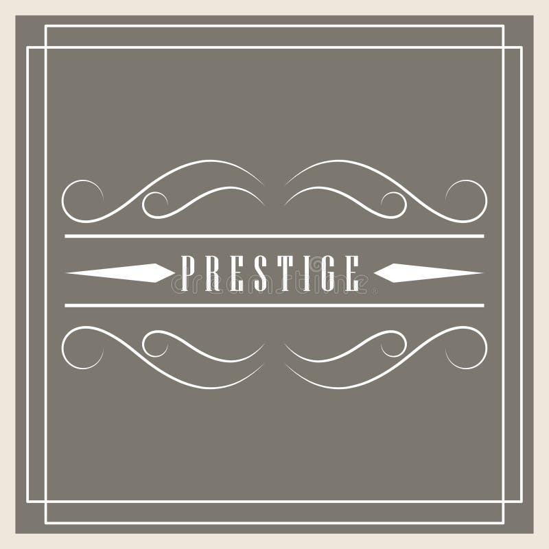 Prestige scroll vintage stock vector. Illustration of prestige - 218742821