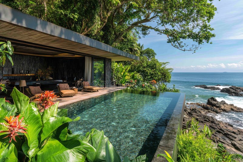 Prestigious Oceanfront Home with a Captivating Infinity Pool and ...