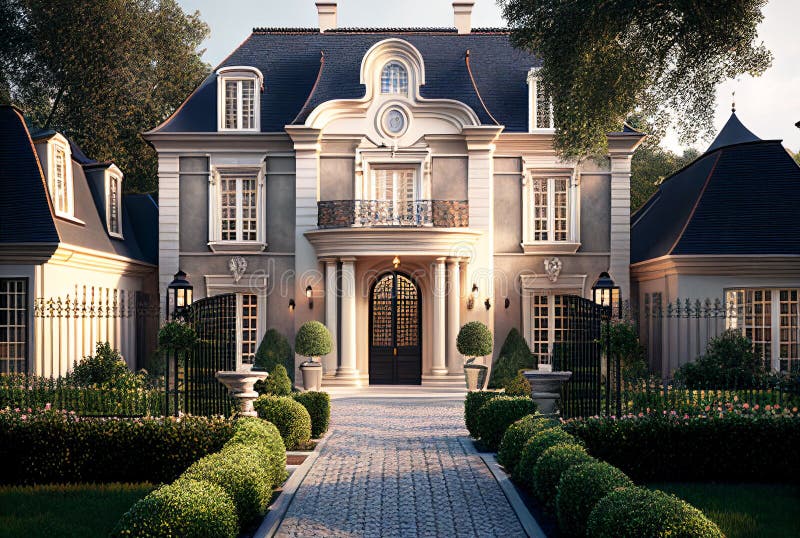 Prestigious White House Daylight Real Estate Stock Illustration ...