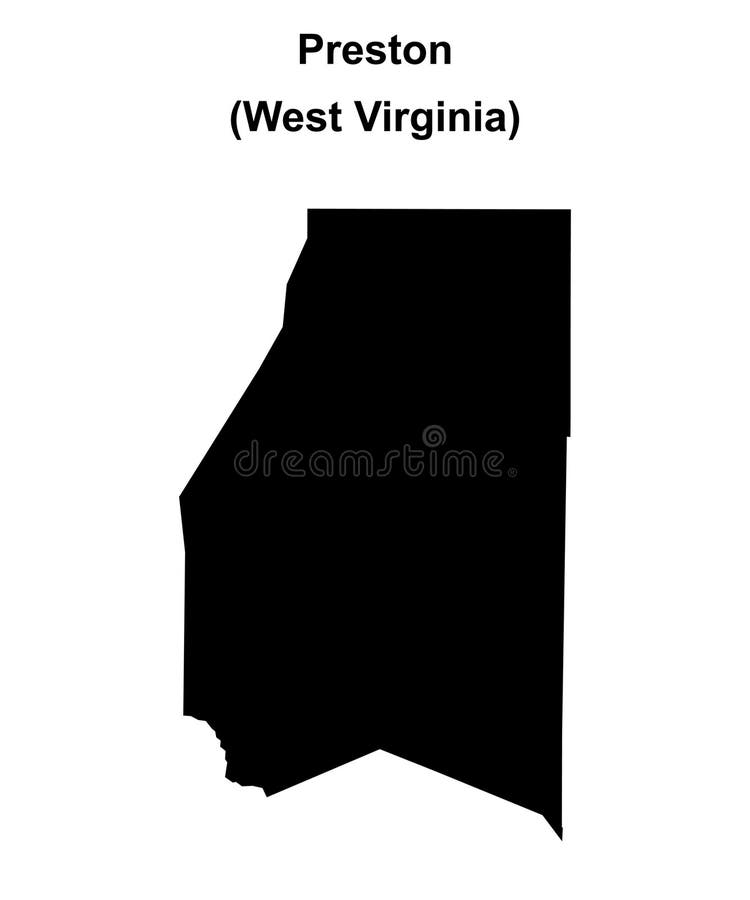 Preston outline map stock vector. Illustration of blank - 361877870