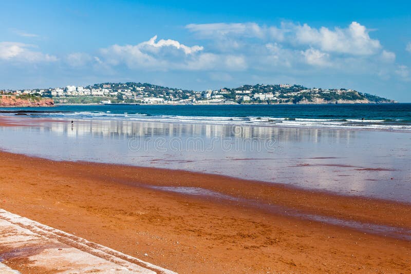 Preston Sands Beach Devon England Imagem de Stock - Imagem de oceano ...