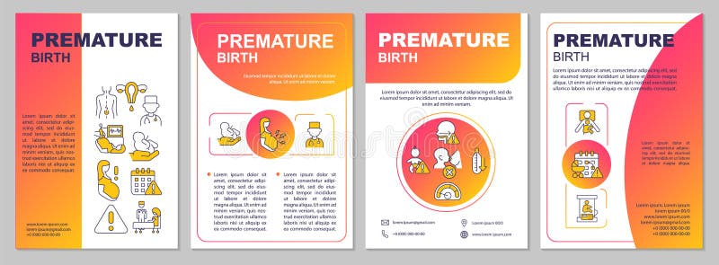 Preterm Birth Brochure Template Stock Vector - Illustration of ...