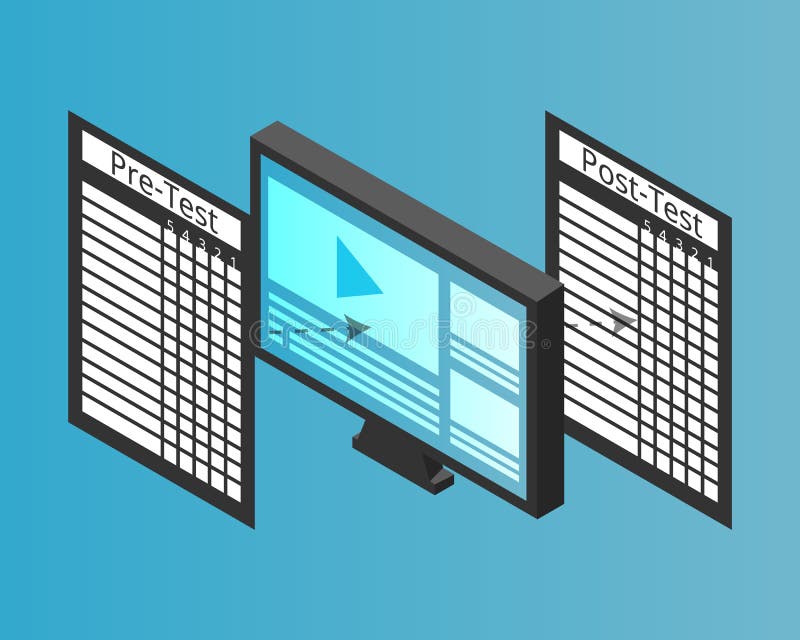 Pretest and Posttest for Training and Learning Course Vector Stock ...