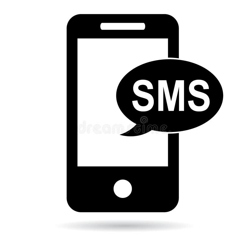 Preto do ícone de Sms ilustração do vetor. Ilustração de sinais - 124325394