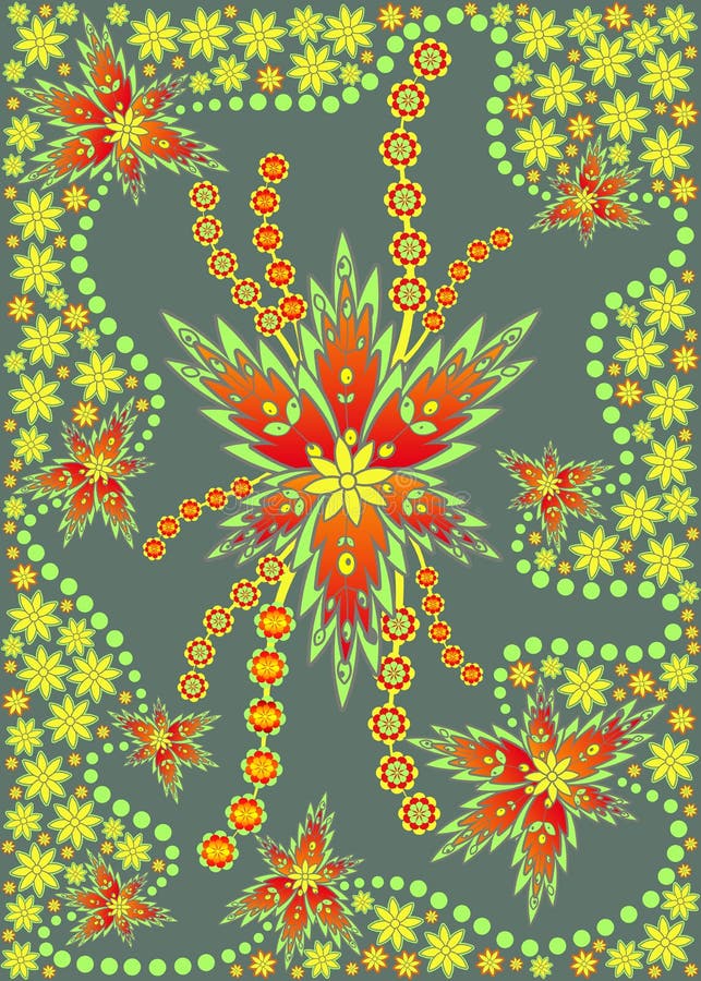 Pretty Abstract Floral Design Stock Illustration - Illustration of ...